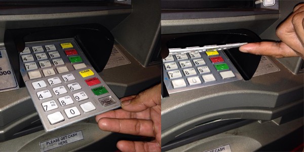 ATM New Modus discovered by netizen Dummy Keypad with Chips to record ...