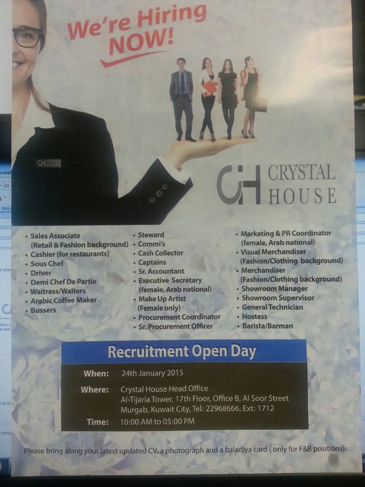 [JOB HIRING] Open Recruitment Day Kuwait - Pilipino sa Kuwait